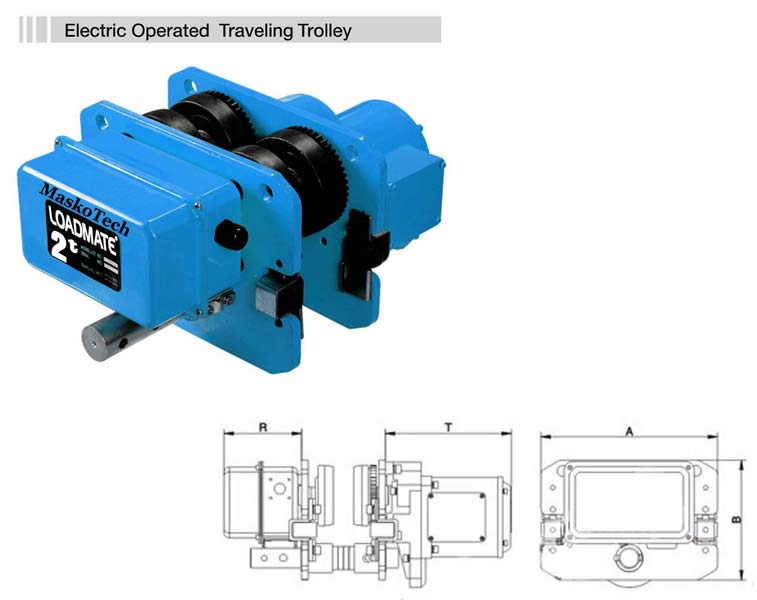 Cross Travelling Trolley,Electric Travelling Trolley Manufacturers Gujarat